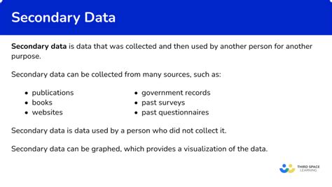 Secondary Data Math Steps Examples And Questions