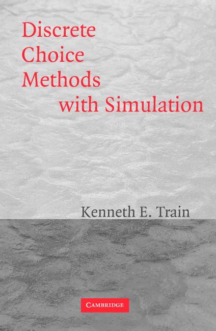 Discrete Choice Methods With Simulation