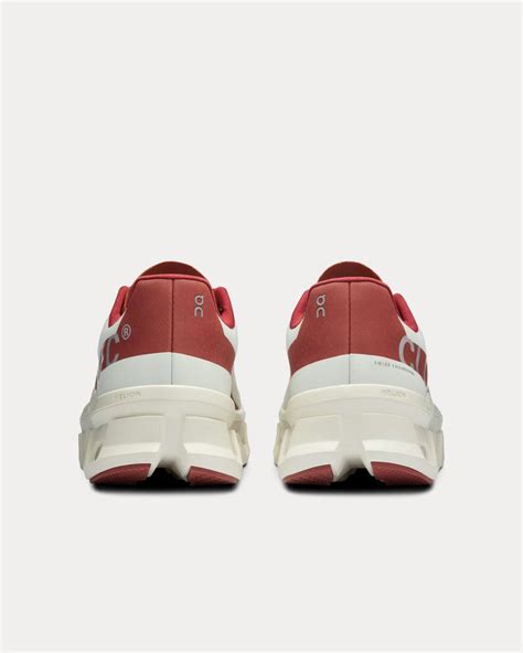 On Running Mens Cloudmonster Lny Ivory Ruby Running Shoes