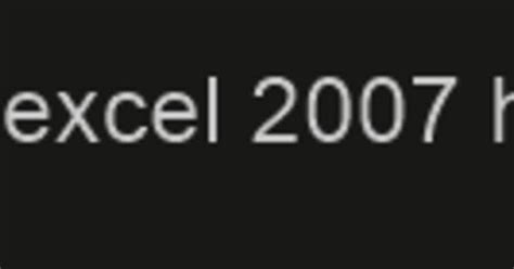 Microsoft Excel 2007 Help Guide Imgur
