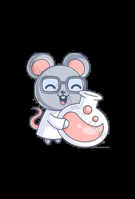 Cute Mouse Scientist Cartoon Design Ai Png Images Free Download Pikbest
