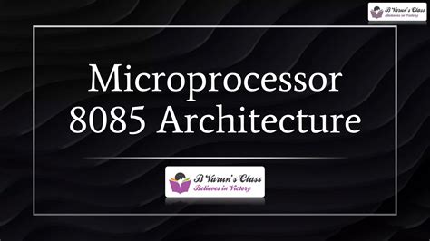 microprocessors 8085 architecture ppt