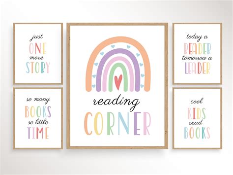 Reading Corner Reading Poster Reading Nook Classroom Reading Corner Reading Corner Decor