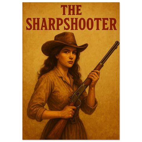 Wild West Female Sharpshooter Poster Cinematic Art Print Unique