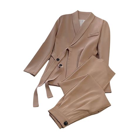 Fakkduk Elegant Sets For Women Casual Solid Long Sleeve Open Front