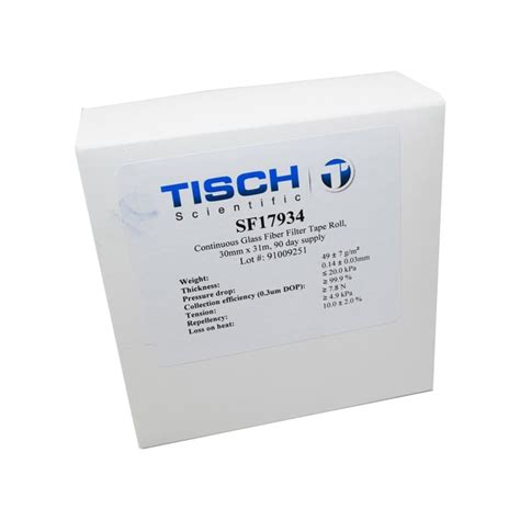 Tisch Scientific Continuous Glass Fiber Filter Bam Tape Roll 30mm X
