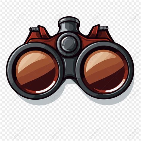 흰색 배경 만화에 고립 된 쌍안경 클립 아트 쌍안경 벡터 일러스트를 통해보고 Png 일러스트 무료 다운로드 Lovepik