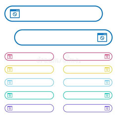 Disabled Application Icons On Color Glossy Rectangular Menu Button