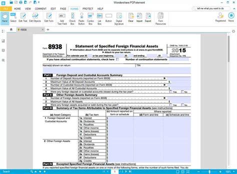 Irs Form 8938 How To Fill It With The Best Form Filler