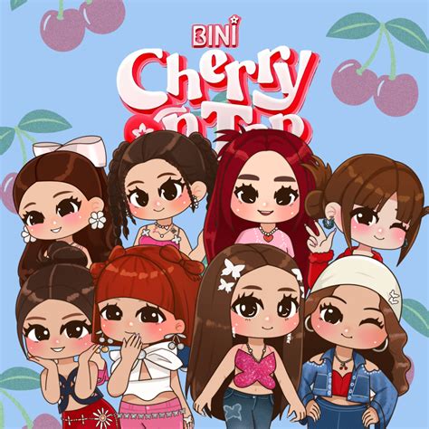 Bini Stickers Cherry On Top Sticker Collection Shopee Philippines