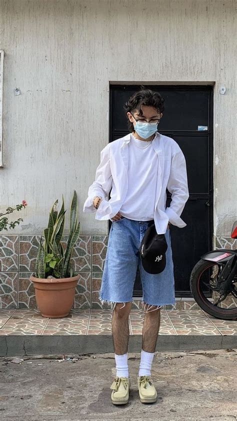 Jorts 💆🏼‍♂️💡 Street Style Outfits Men Casual Outfits Mens Outfits Fashion Outfits Retro