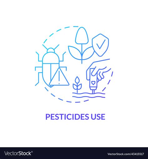 Pesticides Use Blue Gradient Concept Icon Vector Image