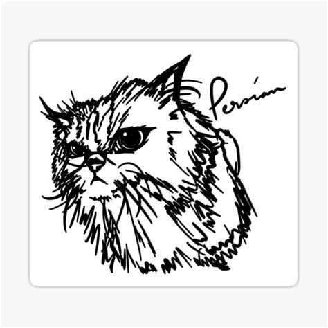 Persian X Cat Sticker For Sale By Jiparaegi Redbubble