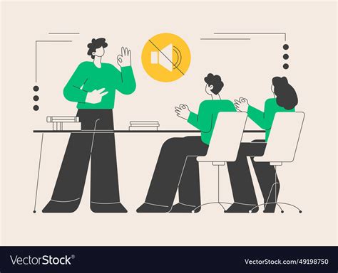 Sign Language Classes Abstract Concept Royalty Free Vector