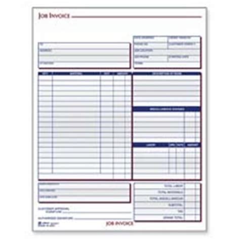 Adams Business Forms Abfnc2817 Job Invoice Forms 2 Part Corbels 100