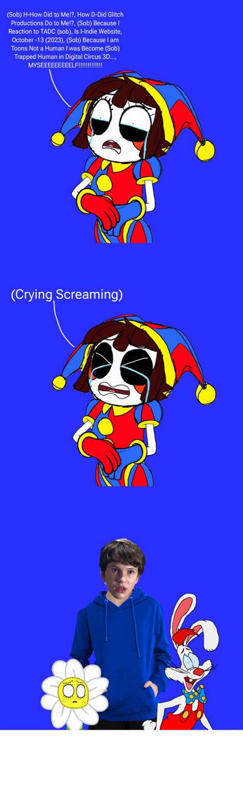 2d Toons Pomni Scared Of Tadc Think By Farhatauji On Deviantart