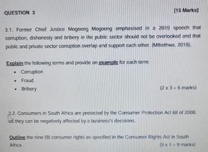 Solved QUESTION 3 15 Marks 3 1 Former Chief Justice Chegg