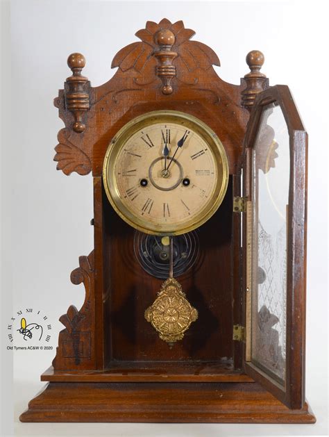E Ingraham And Co Mantel Clock Oldtymers Antique Clocks