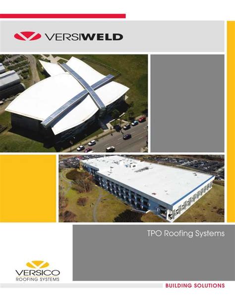 Versico Roofing Systems Catalogs Versiweld Tpo Brochure Arcat