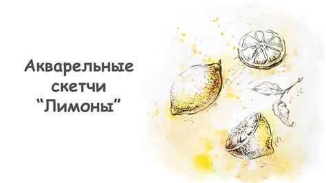 Как нарисовать Лимоны Мастер класс акварельные скетчи для начинающих