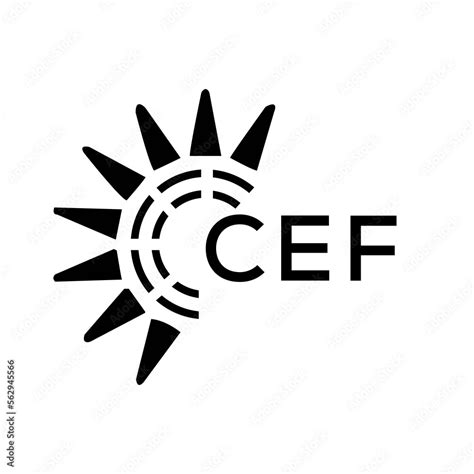 Cef Letter Logo Cef Image On White Background And Black Letter Cef Technology Monogram Logo