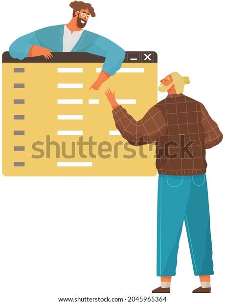 Programmer Engineering Coding Coder Programmers Working Stock Vector