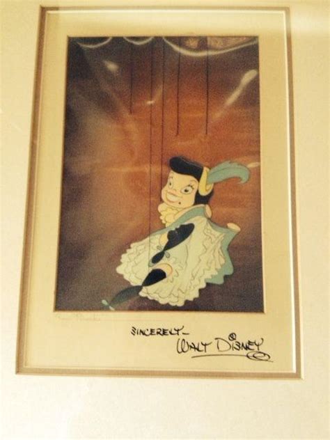 Original Walt Disney Signed Pinocchio Production Cel Courvoisier