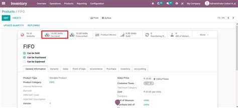 Product Costing Method In Odoo