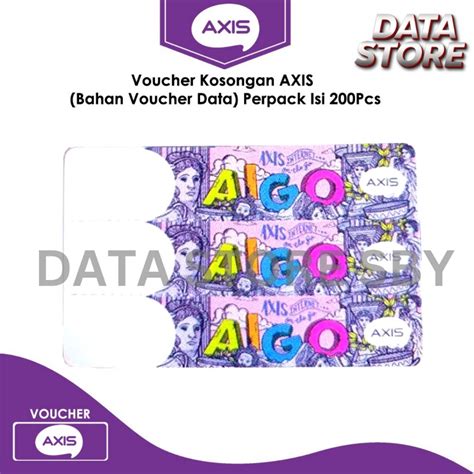 Jual Voucher Kosongan AXIS XL Bahan Voucher Data Perpack Isi 300Pcs