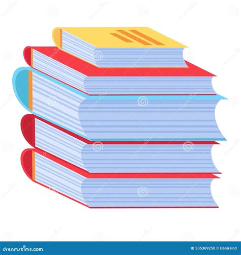 Flat Stack Of Old School Textbook Books Icon Stock Illustration