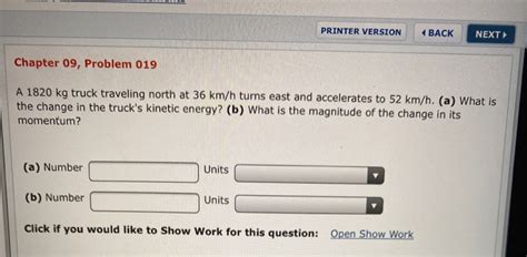 Solved Printer Version Back Next Chapter 09 Problem 019 A