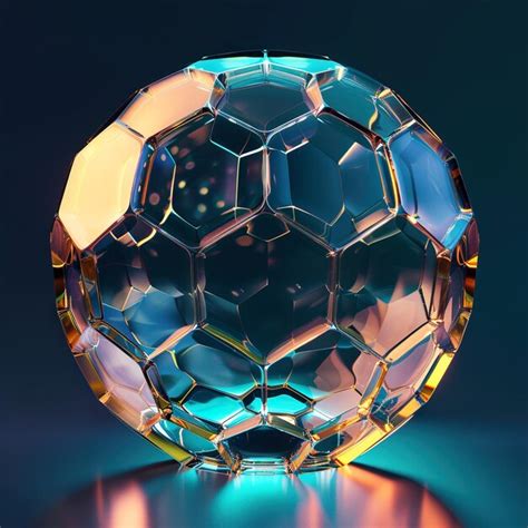 Bubble Shield Ball With Hexagon Pattern Plates Premium Ai Generated Image