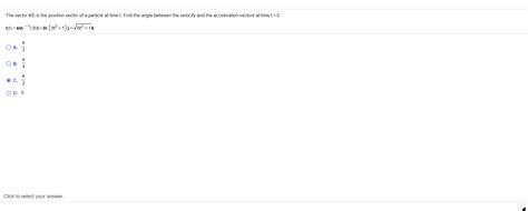 solved the vector r t is the position vector of a particle