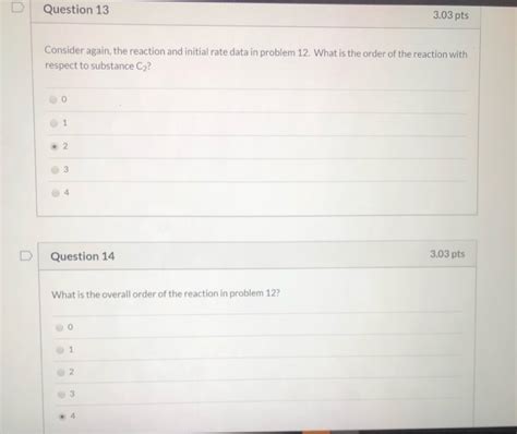 Solved Question 12 3 03 Pts Consider The Hypothetical