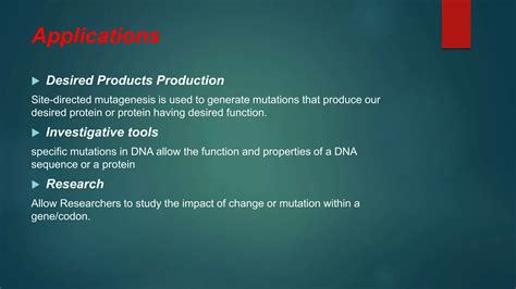 Site Directed Mutagenesis Pptx