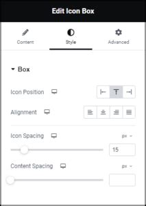 Icon Box Widget Elementor