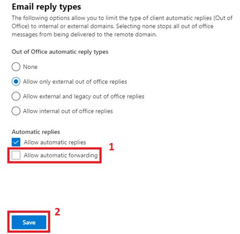 Disable Auto Forwarding Office 365