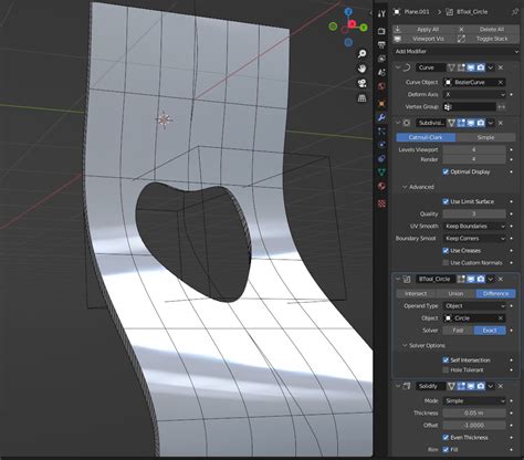 shading issue curve modifier bezier lighting and rendering