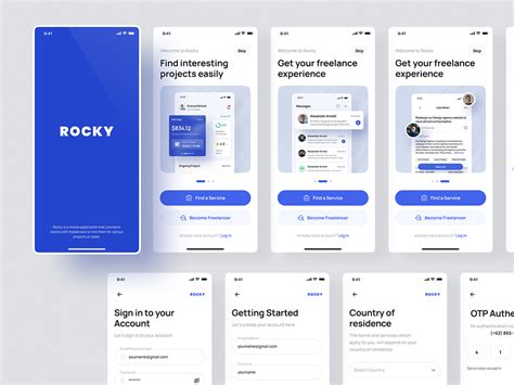 Splash Screen Onboarding Login Register On Behance