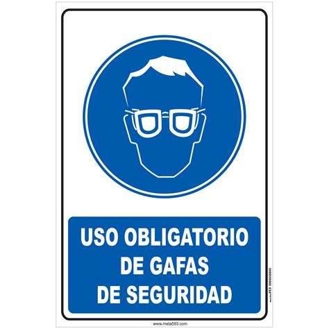 Uso Obligatorio De Gafas De Seguridad Meta593