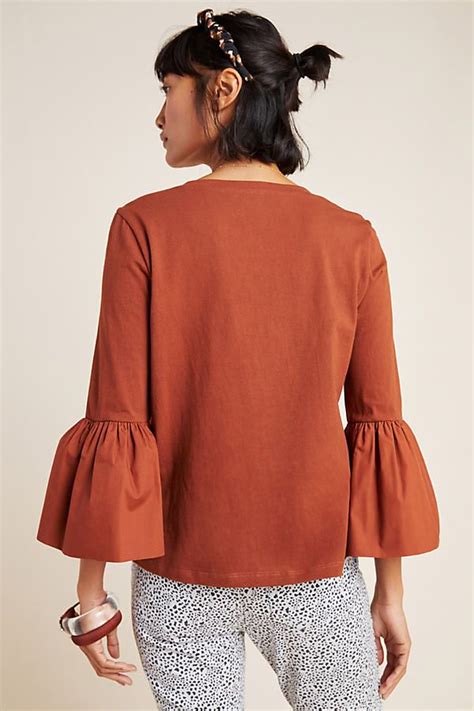 Adele Bell Sleeved Tee Pullover Styling Womens Tees Blouses For Women