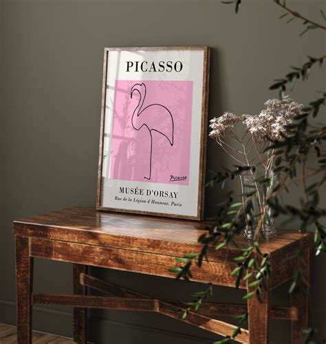 Pablo Picasso Poster Pablo Picasso Wall Art Neutral Home Decor Pink