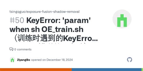 KeyError param when sh OE train sh 训练时遇到的KeyError param 错误处理方法
