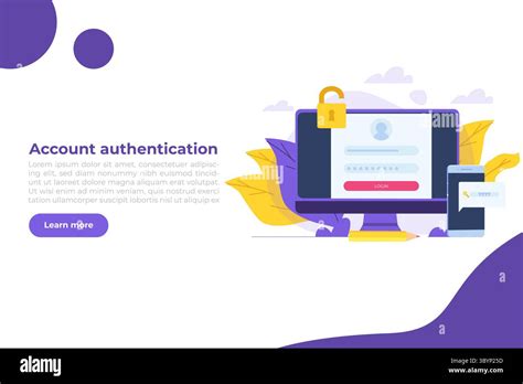 Online Registration And Sign Up Account Authentication Concept Vector Ui Illustration Stock