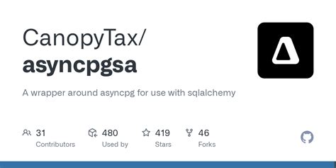 GitHub CanopyTax Asyncpgsa A Wrapper Around Asyncpg For Use With Sqlalchemy