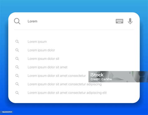 Ui Ux 디자인 및 웹 사이트에 대한 제안이 있는 검색 표시줄 검색 주소 및 탐색 모음 아이콘입니다 웹 사이트에 대한 검색