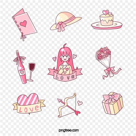 귀여운 발렌타인 하트 일러스트 마음 사랑 만화 스타일 제전 Png 일러스트 및 Psd 이미지 무료 다운로드 Pngtree