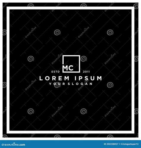 Letter Mc Square Logo Design Vector Stock Illustration Illustration