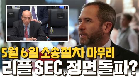 리플 비트코인 이더리움 리플 소송절차 5월 6일 마무리 “sec 리플 정면돌파” Youtube