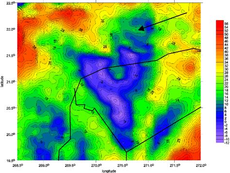 Gravity Anomalies G Mgal Based On The Complete Egm2008 At Chicxulub